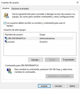 Como quitar la contraseña de inicio en Windows 10 y anteriores.